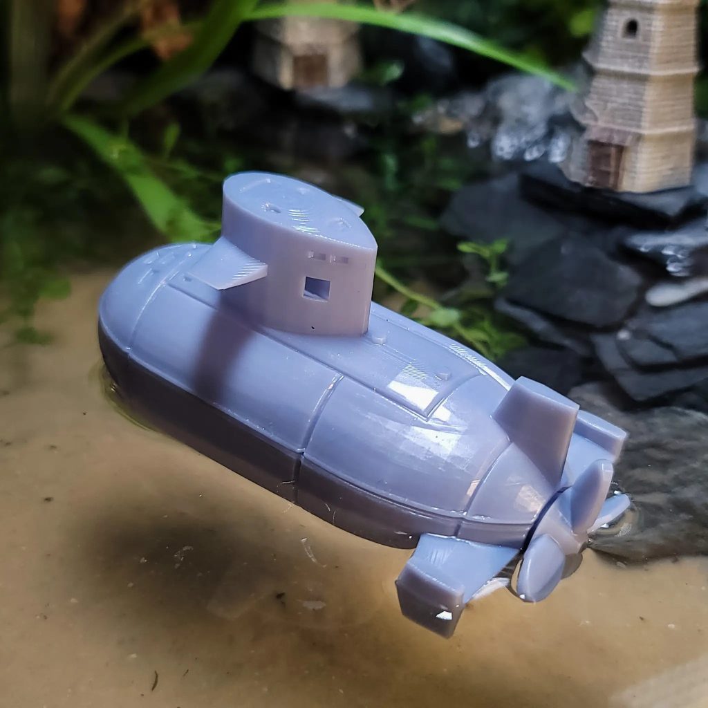 3D Print STL: Submarine Floater Pack Aquarium Decoration
