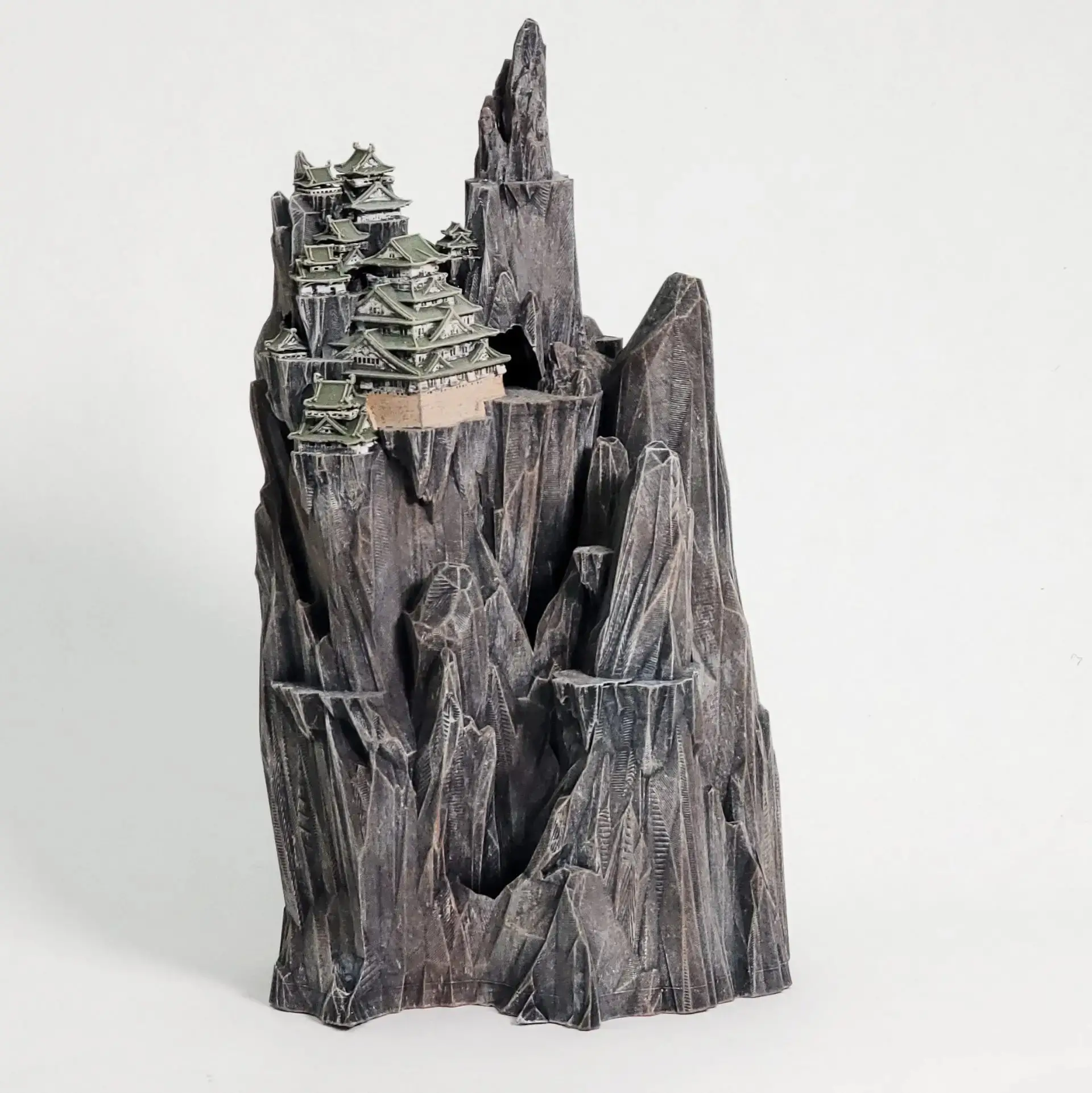 3D Print STL: Japanese Castle Cliff Terrain Decor