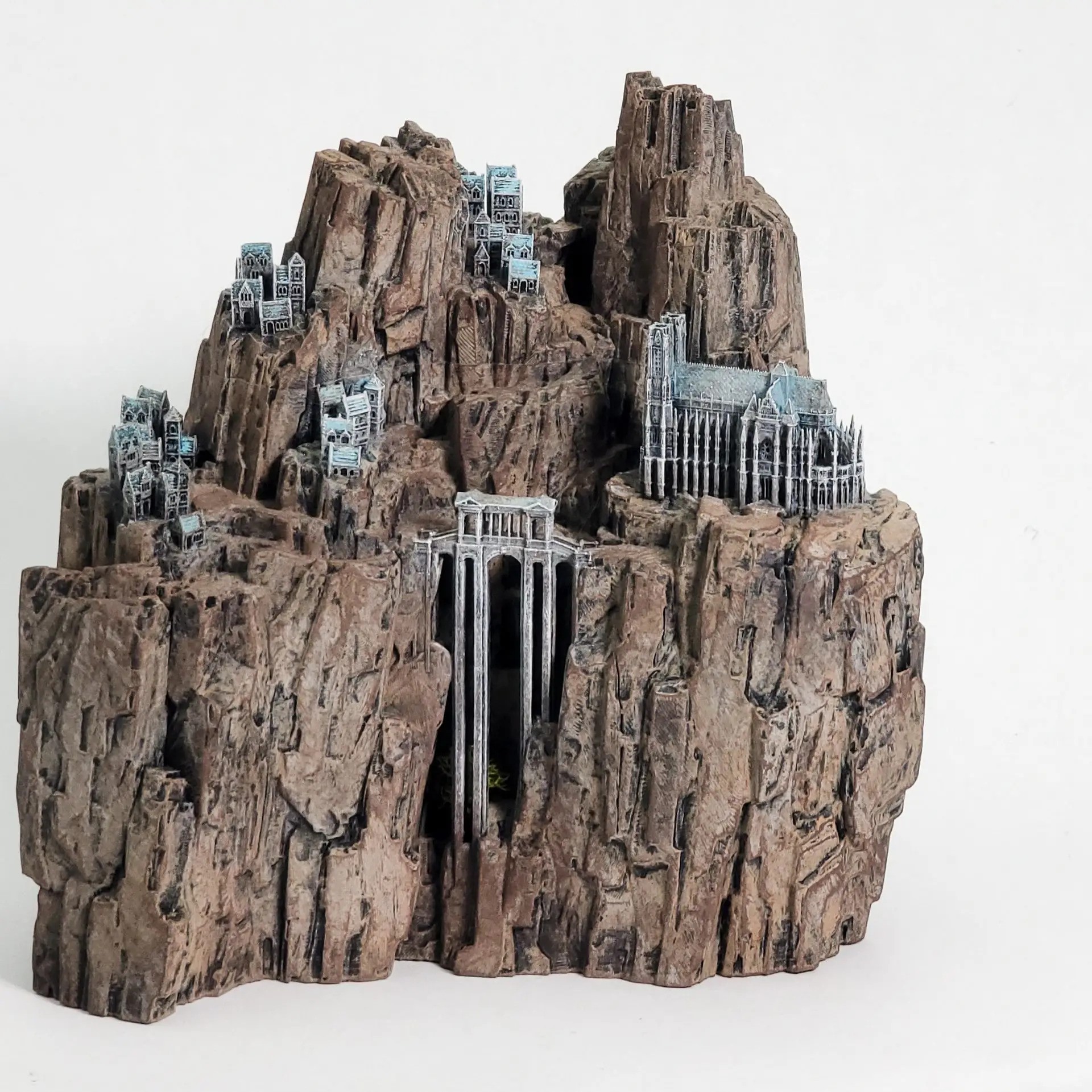 3D Print STL: Medieval Village Mountain Terrain Decor